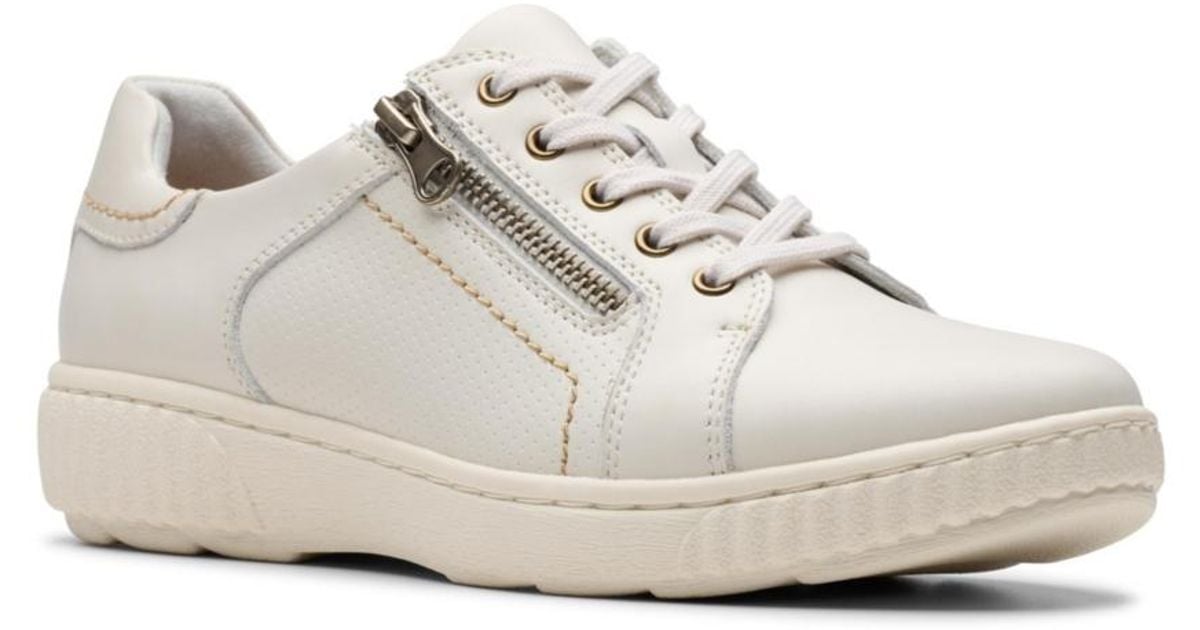 Clarks Collection Caroline Janna Slip On Sneakers in White | Lyst