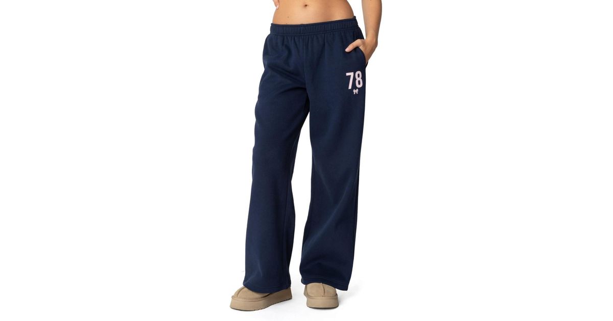 Edikted 78 Bow Sweatpants in Blue | Lyst