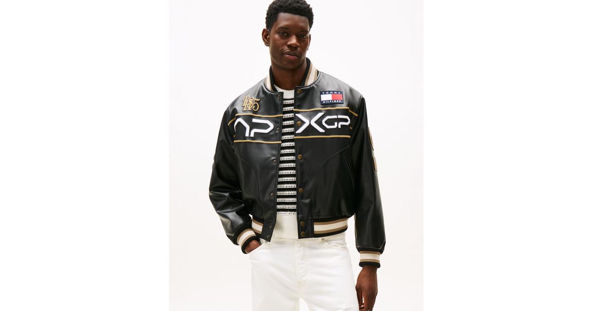 Tommy Hilfiger X Apxgp Collection Racing Varsity Jacket in Black for ...