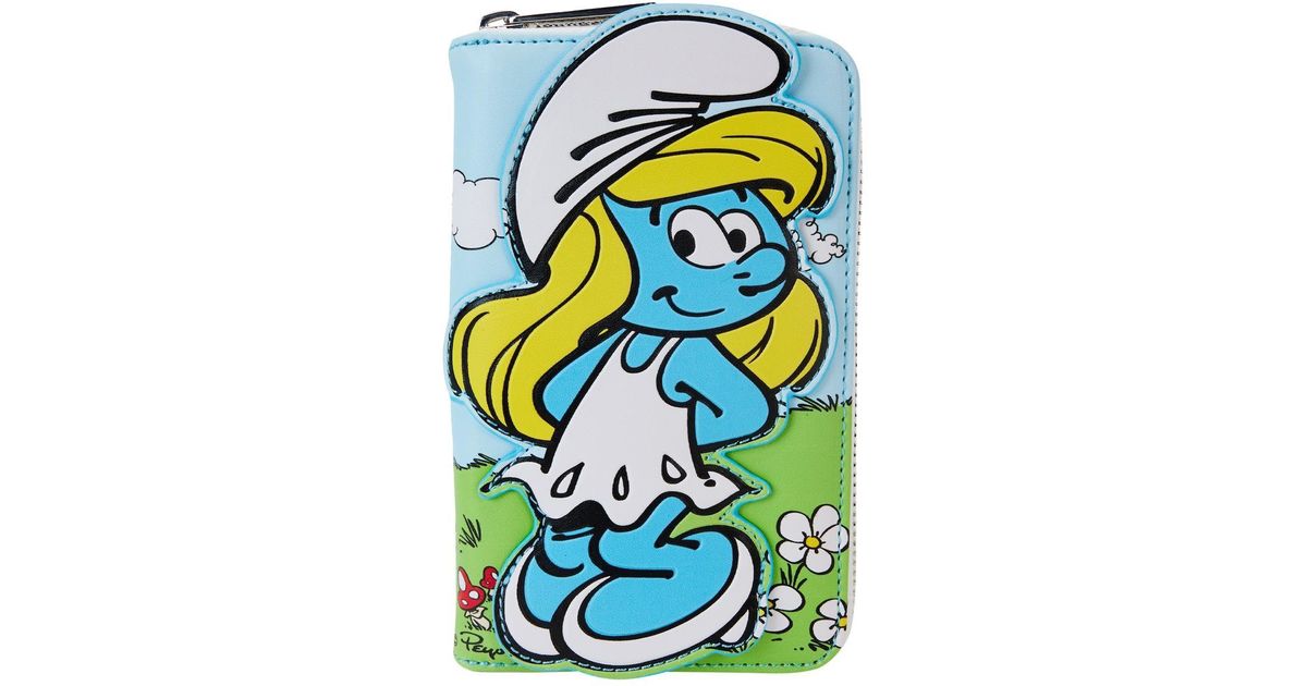 Loungefly The Smurfs Smurfette Zip-around Wallet in Blue | Lyst