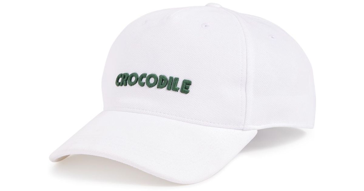 Lacoste Embroidered Pique Cap in White for Men | Lyst