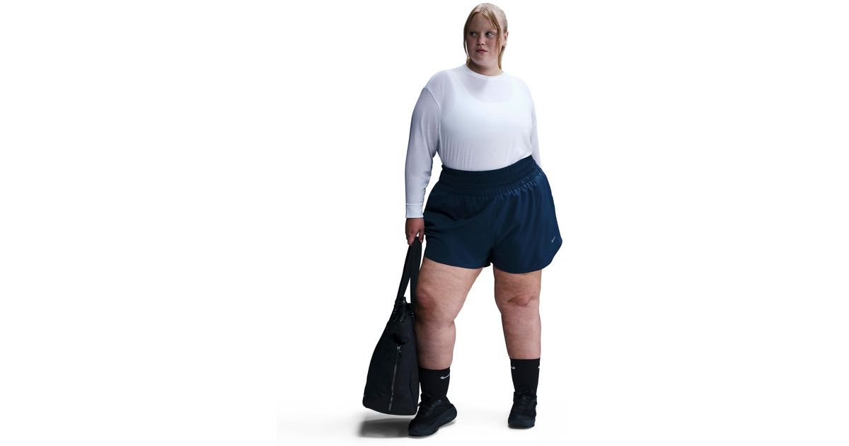 Nike Plus Size Dri-fit Long-sleeve Top in Blue | Lyst