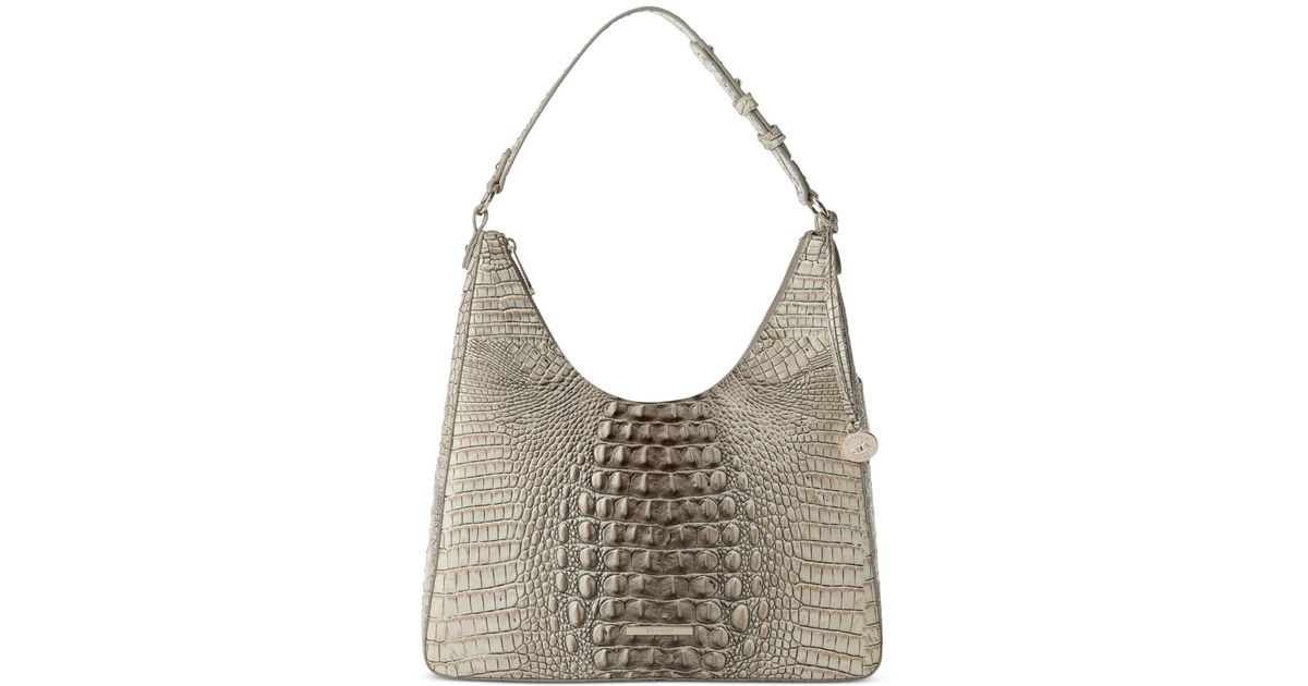 Brahmin Tabitha Leather Shoulder Bag in Gray | Lyst