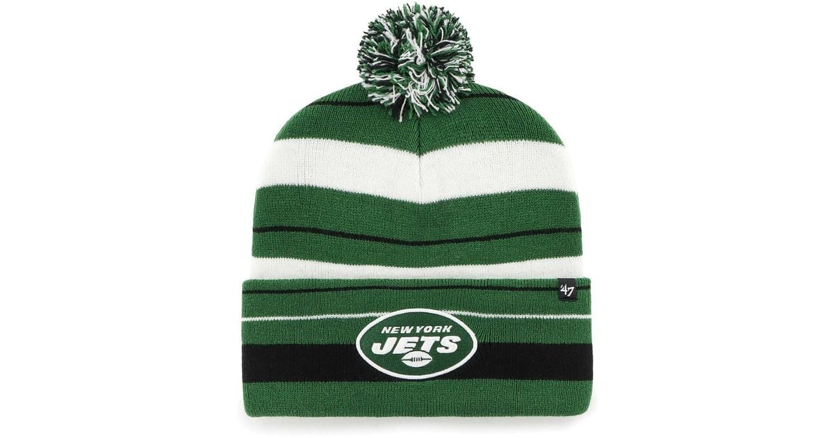 '47 New York Jets Powerline Cuffed Knit Hat in Green for Men | Lyst