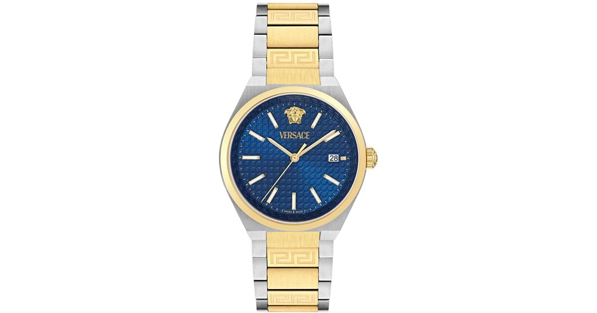 Versace Swiss V-auria Two-tone Stainless Steel Bracelet Watch 39mm in ...