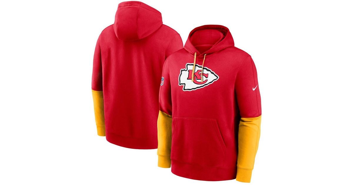 Nike Kansas City Chiefs 2024 Sideline Club Pullover Hoodie in Red for ...