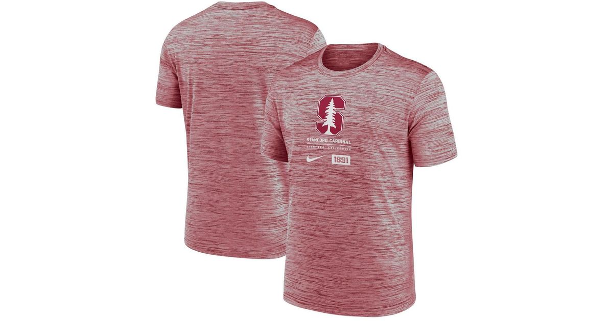 Nike Stanford Campus Center Block Velocity Performance T-shirt in Pink ...