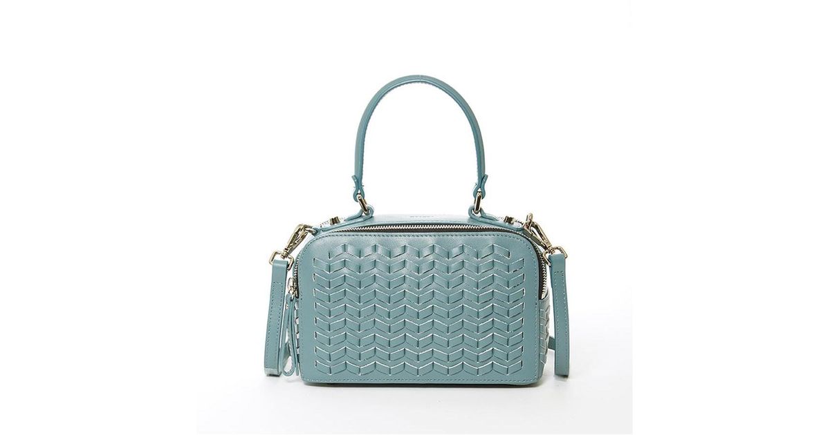 Susu The Kayla Woven Leather Crossbody Bag Blue | Lyst