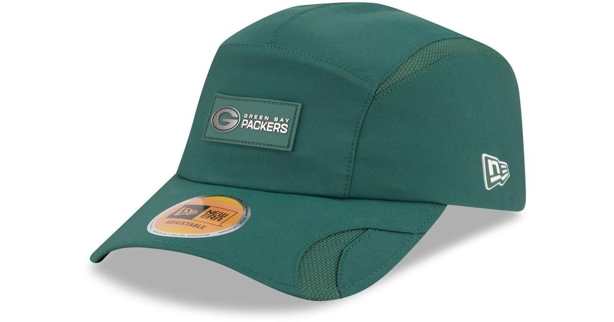 KTZ Bay Packers 2025 Sideline Runner Adjustable Hat in Green for Men | Lyst