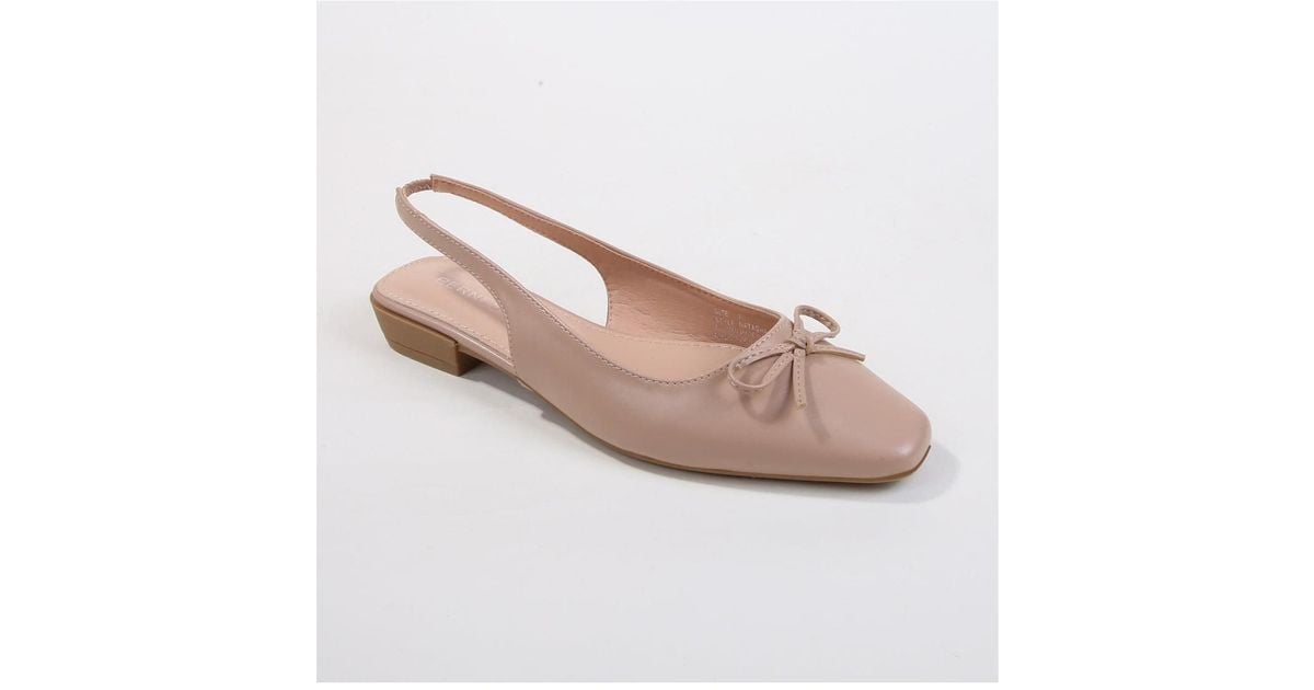 BERNESS Natasha Bow Flats in White | Lyst