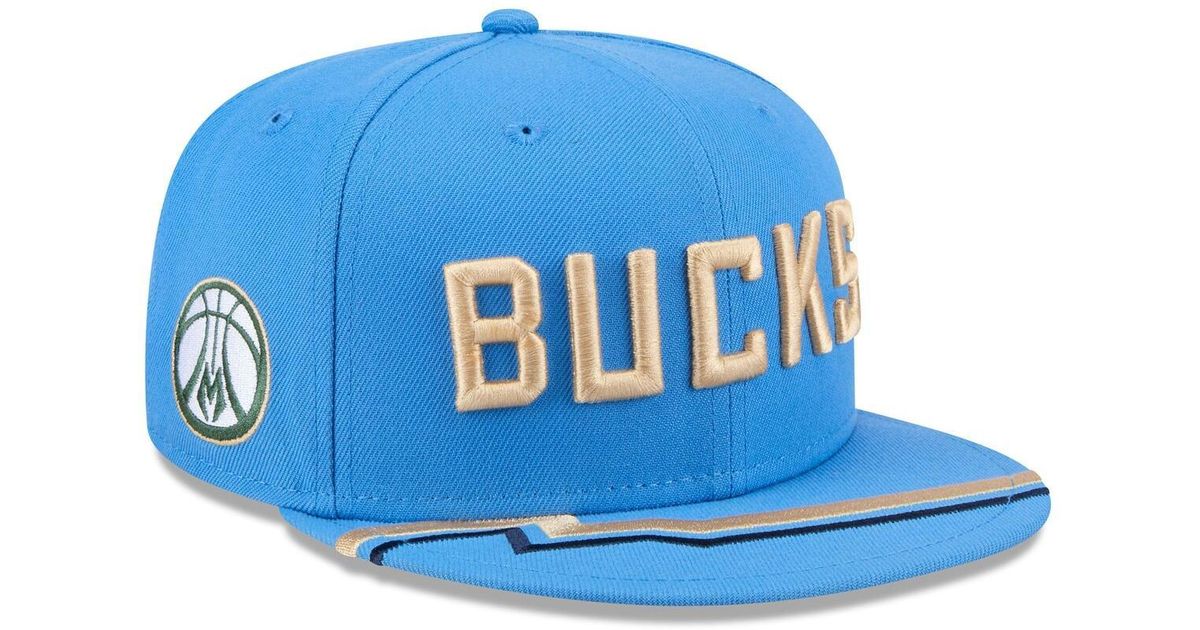 KTZ Milwaukee Bucks 2024/25 City Edition 9fifty Snapback Hat in Blue ...