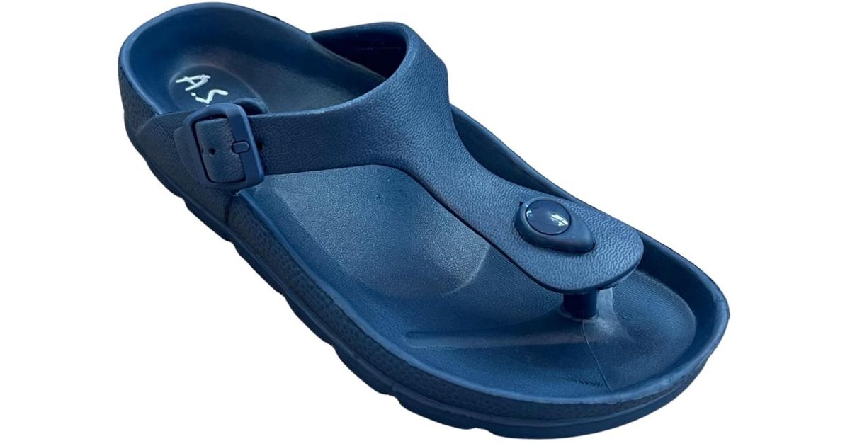 Andrew By Andrew Stevens S Comfort Slide Thong Buckle Eva Flat Sandal ...