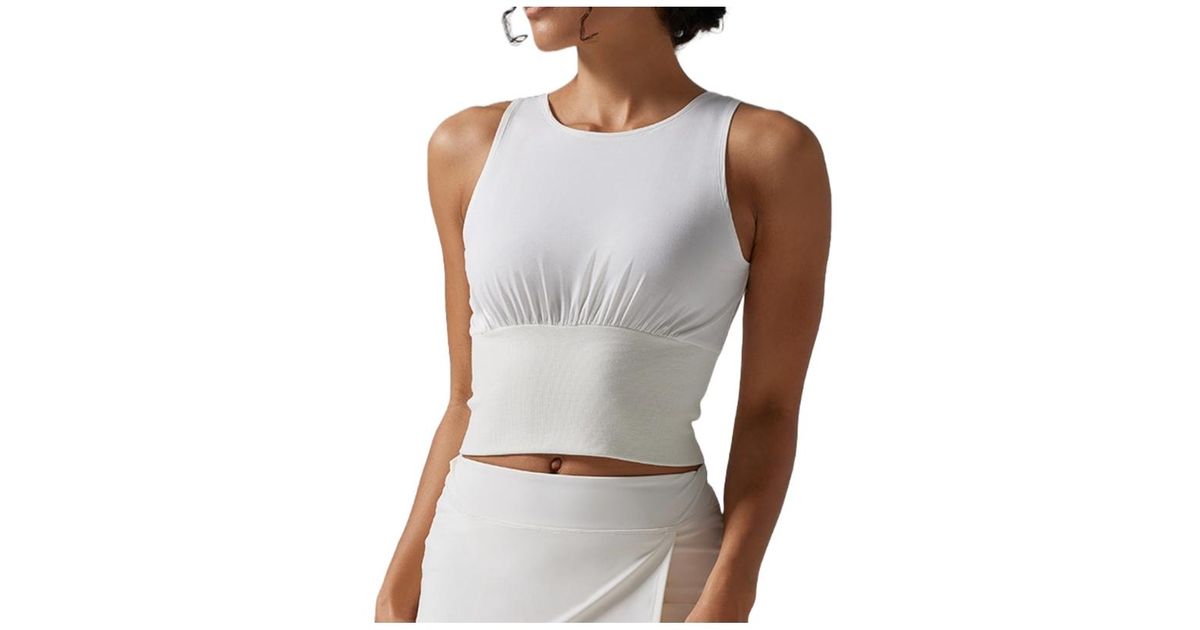 Tavi Solace Empire Waist Tank in White | Lyst