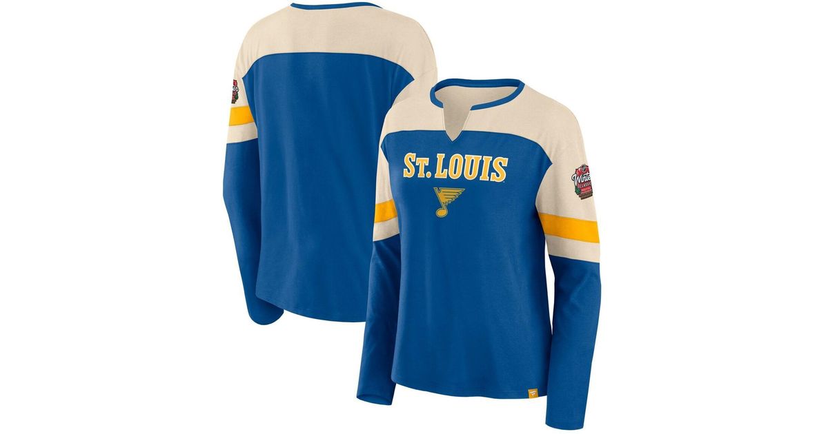 Fanatics St. Louis S 2025 Nhl Winter Classic Frozen Long Sleeve Notch Neck T-shirt in Blue | Lyst