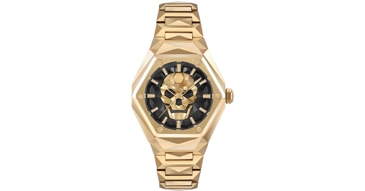 Philipp Plein Skull Spikes Ion Plated Stainless Steel Bracelet Watch ...