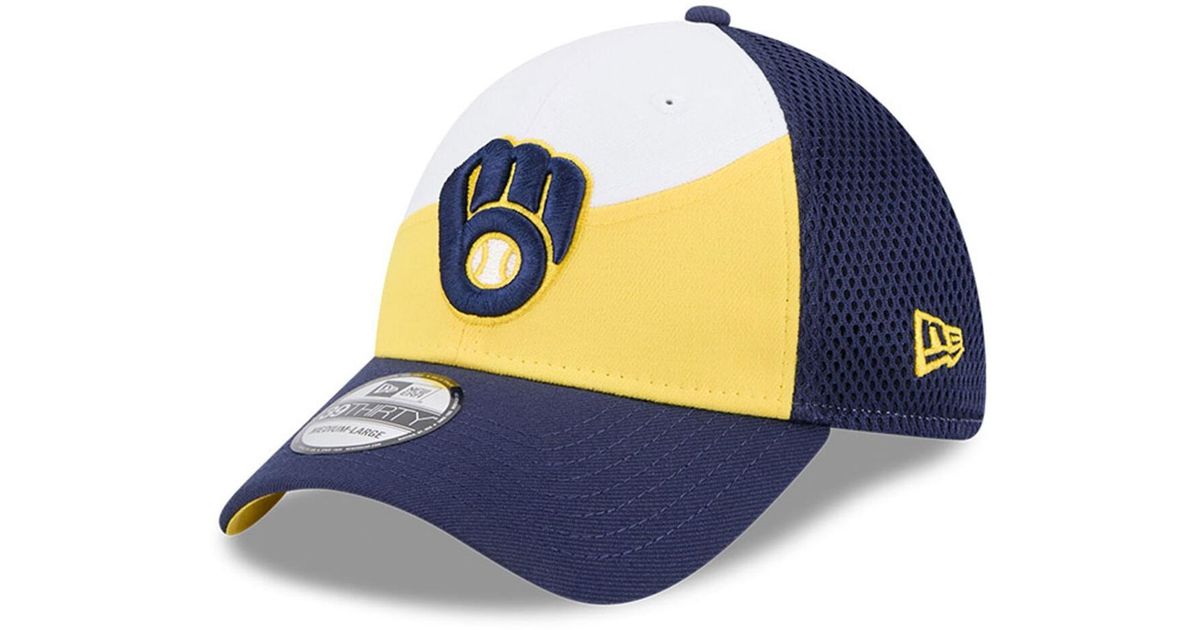 KTZ Yellow/navy Milwaukee Brewers 2025 Spring Training 39thirty Flex ...