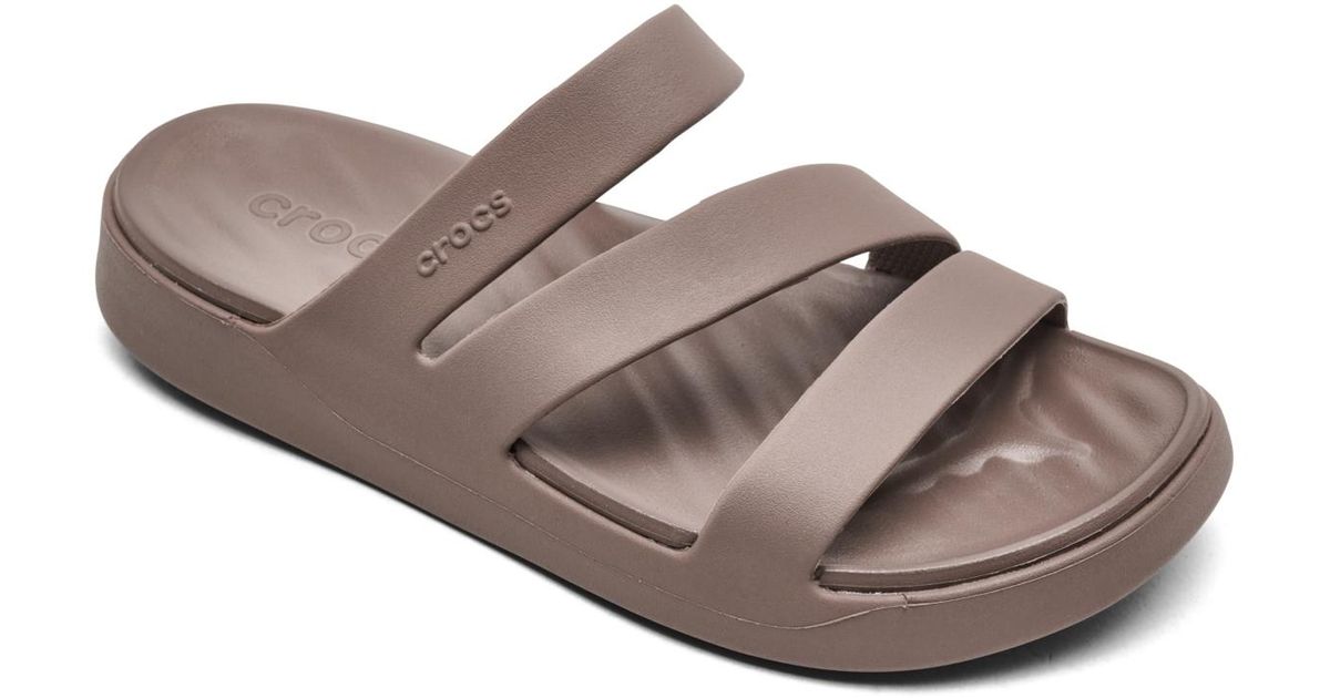Crocs™ Getaway Casual Strappy Sandals From Finish Line in Brown | Lyst