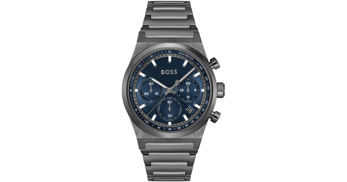 BOSS Candor Quartz Chronograph Ionic Plated Stainless-steel Watch in ...