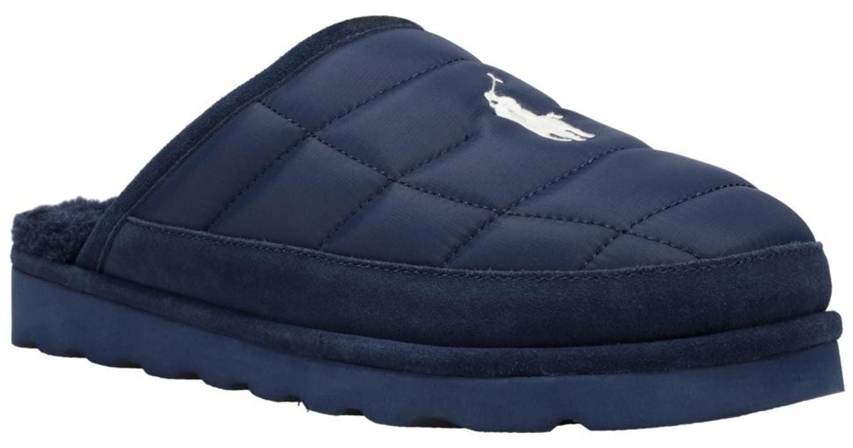 Polo Ralph Lauren Reade Scuff Slippers in Blue for Men | Lyst
