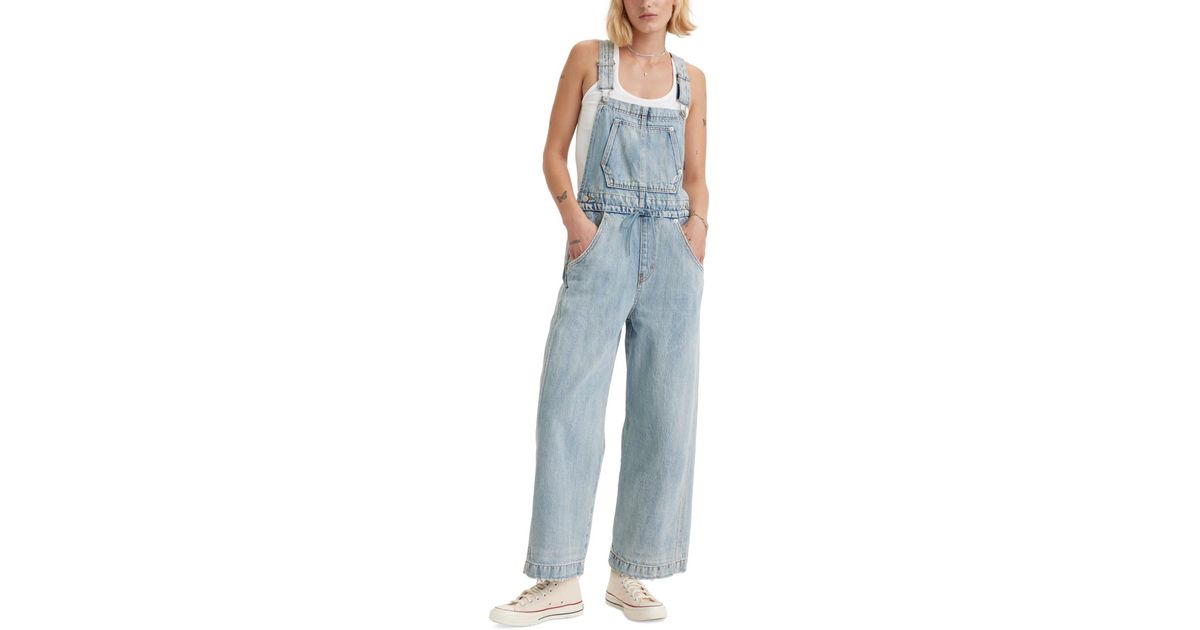 Levi's Apron Overalls in Blue | Lyst