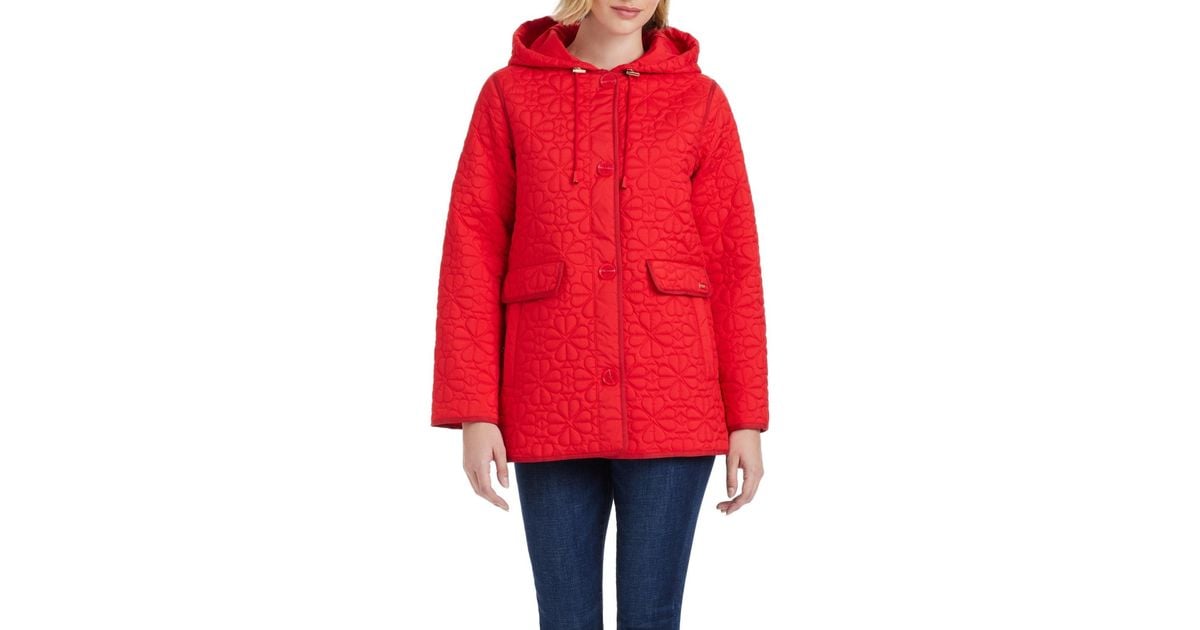 Kate Spade Spade Flower A-line Quilt in Red | Lyst