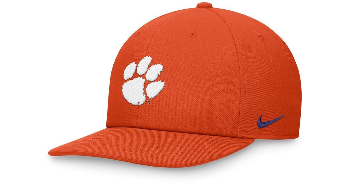 Nike Clemson Tigers On-field Pro Bill Snapback Hat in Orange for Men | Lyst