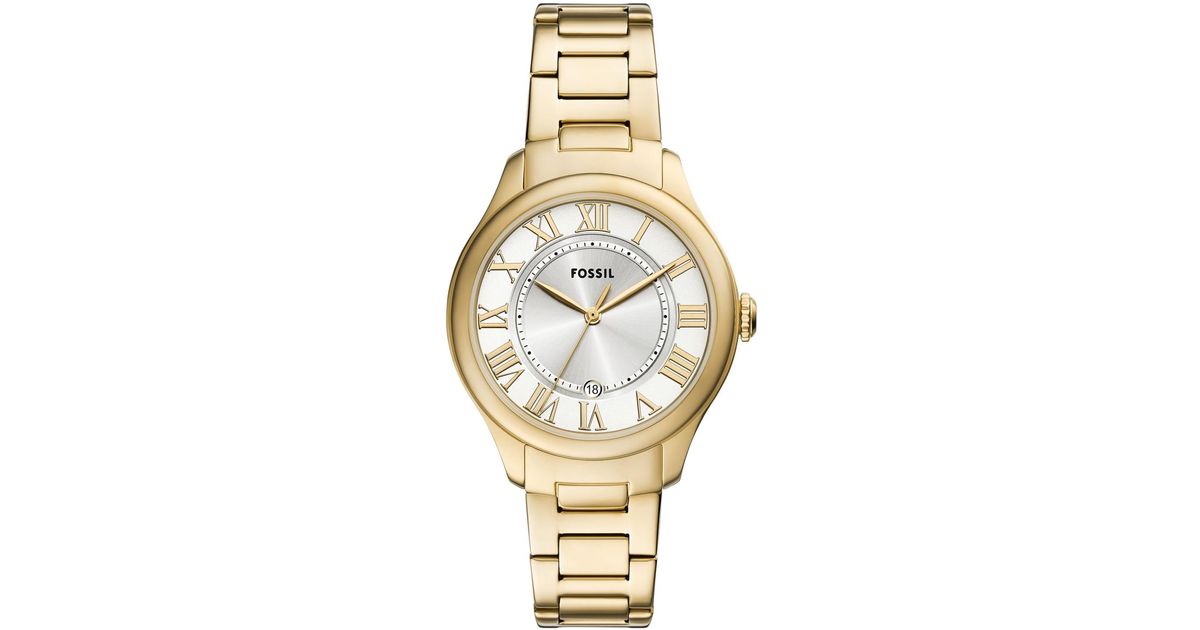 Fossil Gilmore Three-hand Date Stainless Steel Watch in Metallic | Lyst