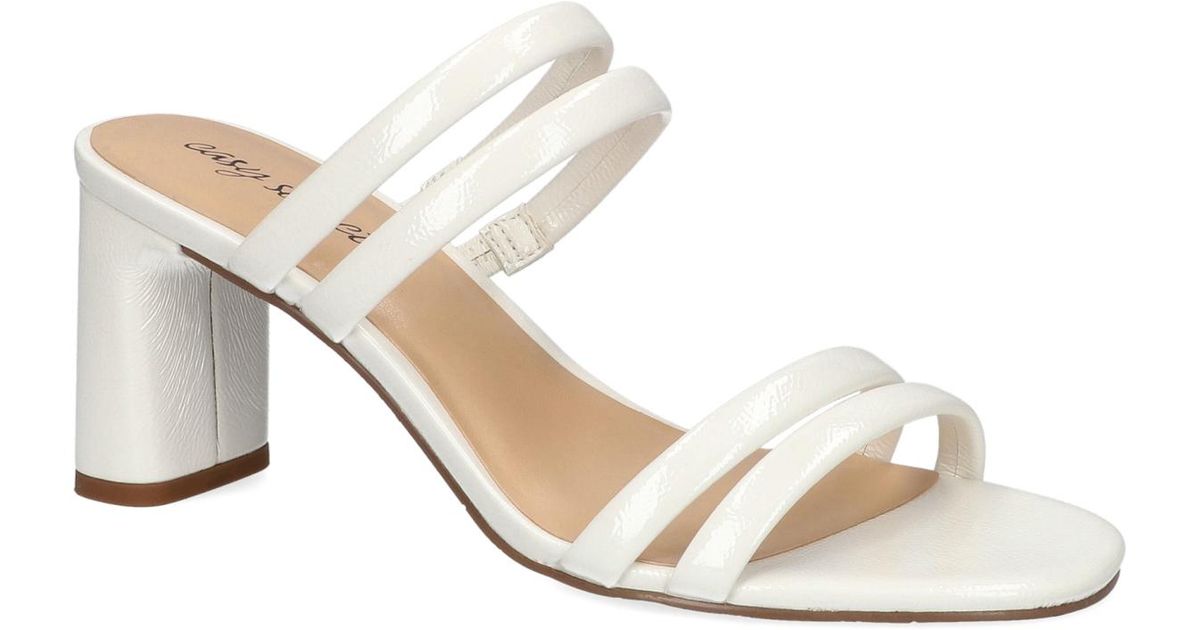 Easy Street Jemma Block Heel Dress Sandals in White | Lyst