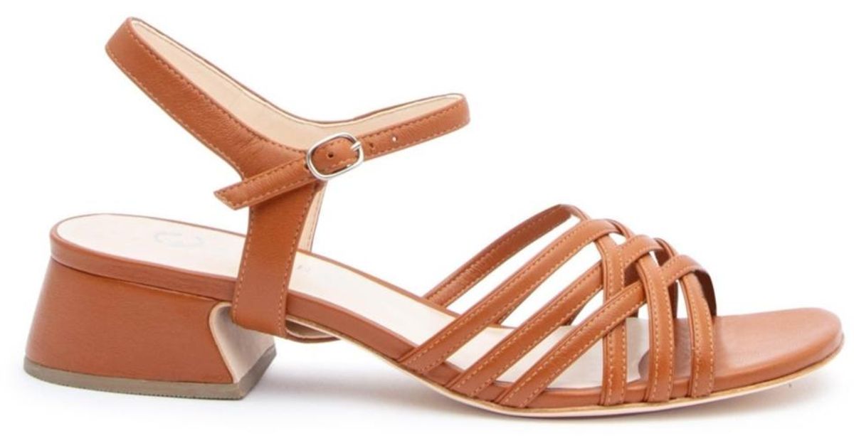 Alterre Jackie Customizable Bell Sandals in Brown | Lyst