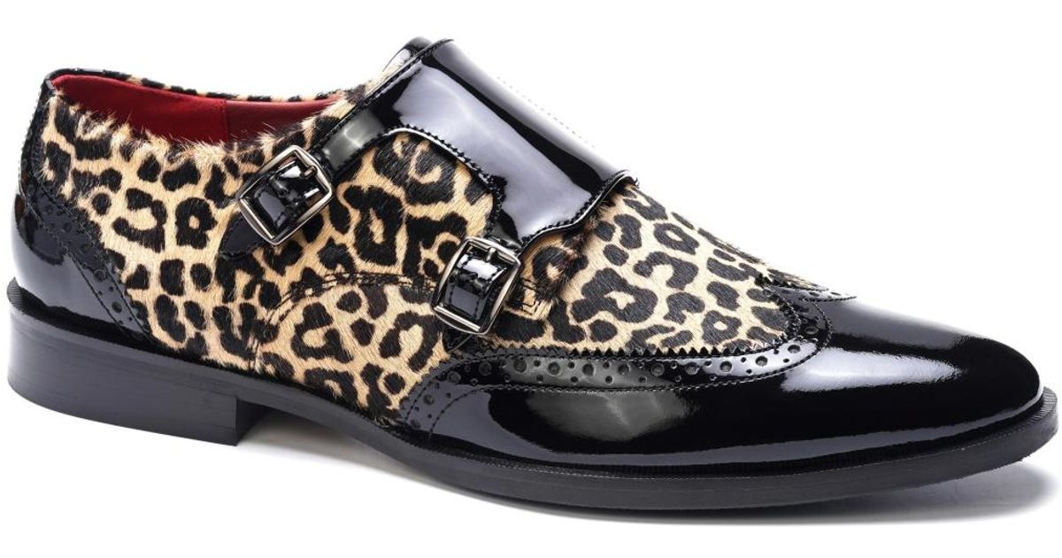 Carlos By Carlos Santana Kai Double Monk Strap Shoe in Black for Men | Lyst