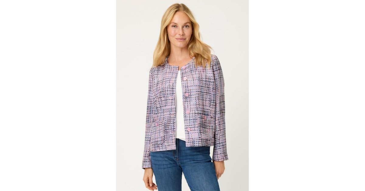 Olsen Tweed Jacket in Purple | Lyst