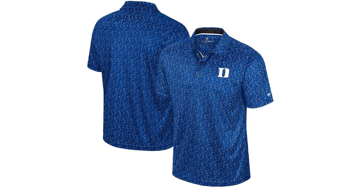 Colosseum Athletics Duke Blue Devils Sublimated Golf Polo Shirt for Men ...