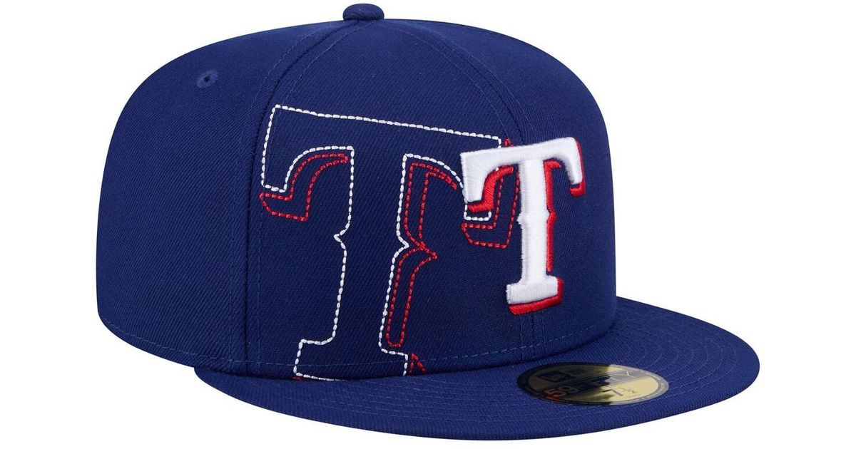 KTZ Texas Rangers Yarn Stitch 59fifty Fitted Hat in Blue for Men | Lyst