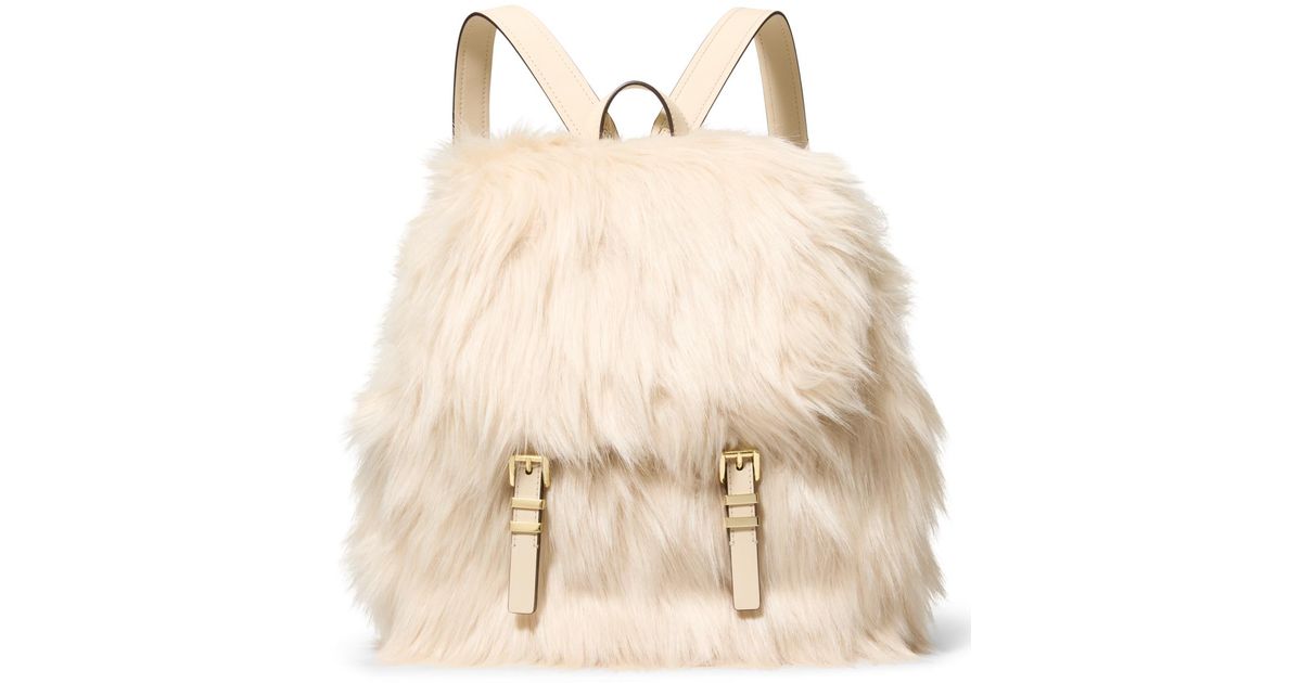 Michael Kors Michael Quinn Small Flap Backpack in Natural | Lyst