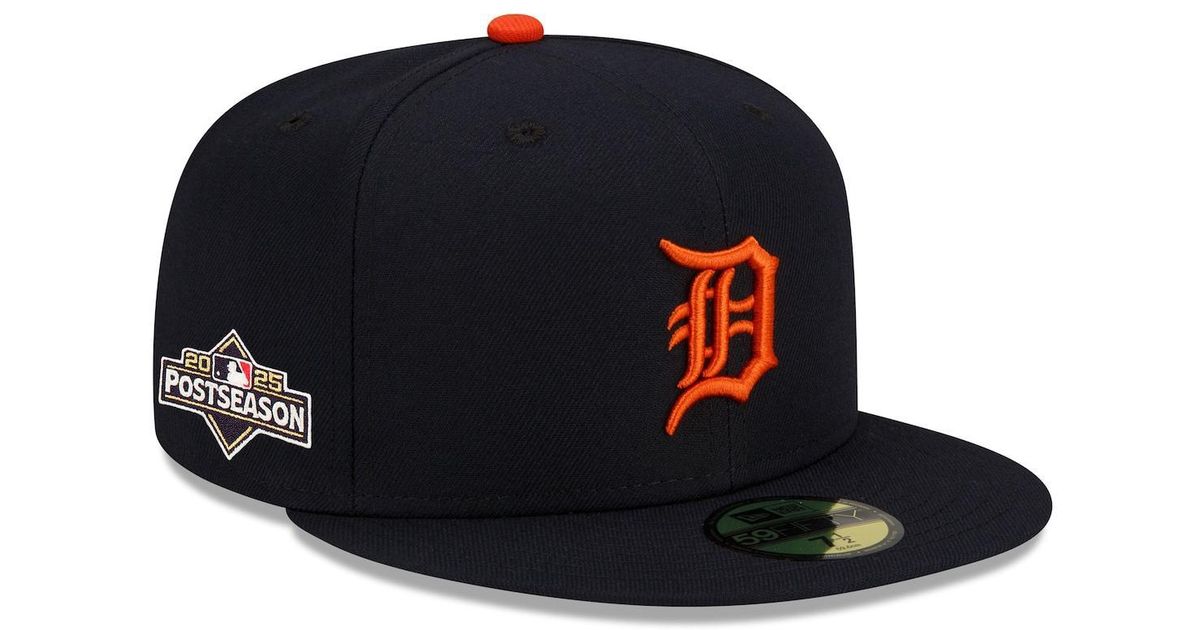 KTZ Detroit Tigers 2025 Mlb Postseason Side Patch 59fifty Fitted Hat in ...