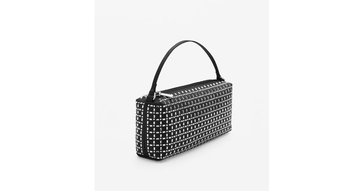 Mango Crystal Applique Mini Bag in Black | Lyst