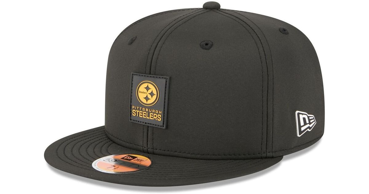 KTZ Pittsburgh Steelers 2025 Sideline 59fifty Fitted Hat in Green for ...