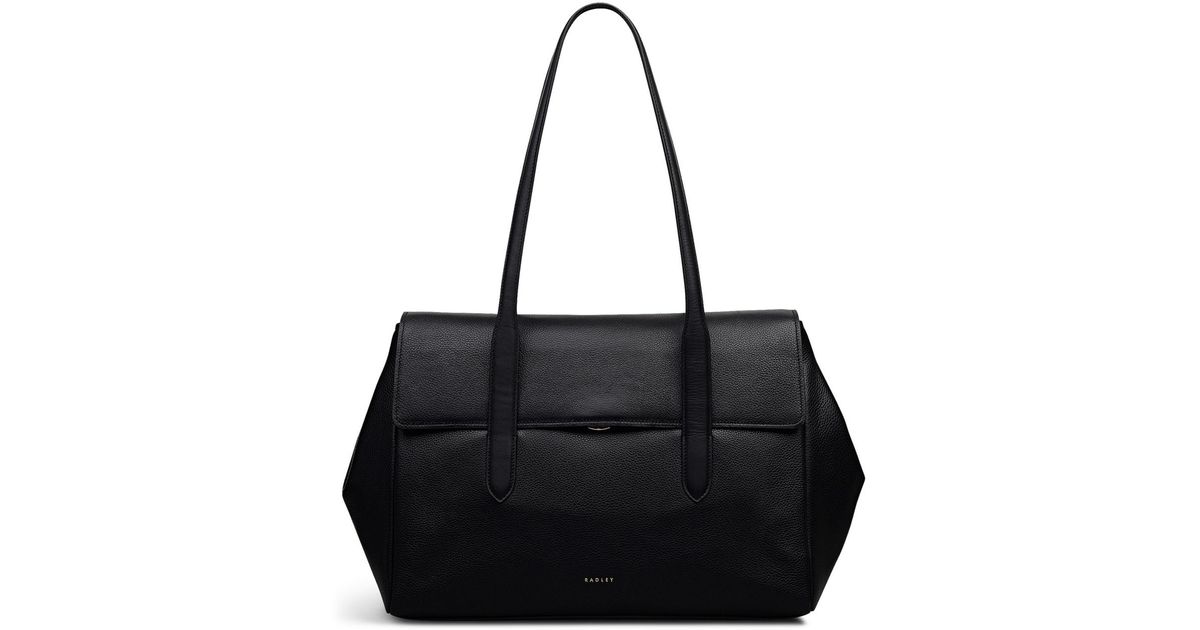 Radley Mayfair Lane Extra-large Flapover Shoulder Bag in Black | Lyst