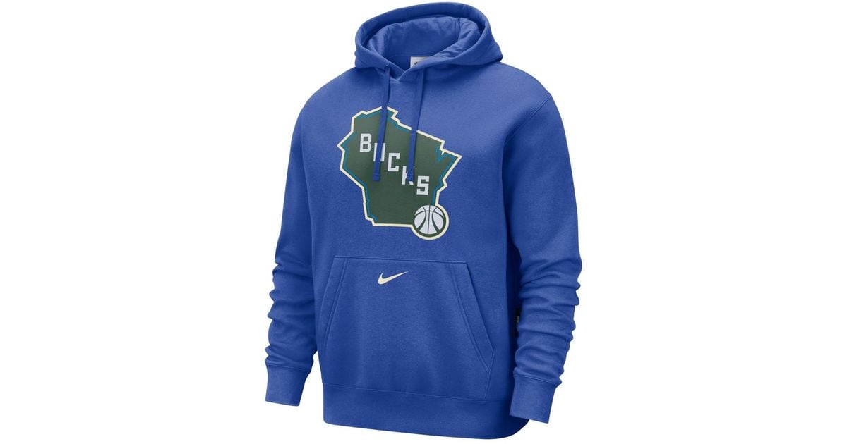 Nike Milwaukee Bucks 2024/25 City Edition Essential Club Pullover ...