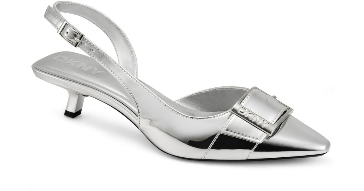 DKNY Naylor Slingback Pumps in Metallic | Lyst