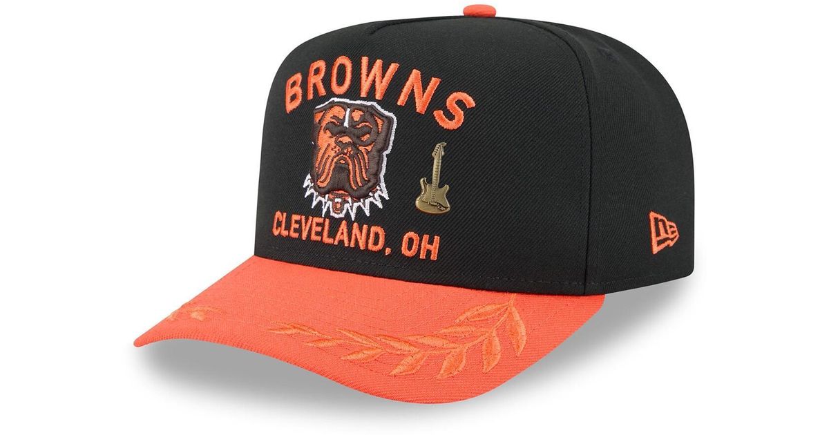 KTZ Black/orange Cleveland Browns 2025 Nfl Draft On Stage A-frame ...