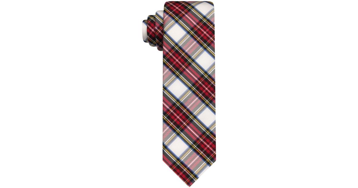 Hallmark Holiday Traditions Tartan Plaid Slim Tie in Purple for Men | Lyst