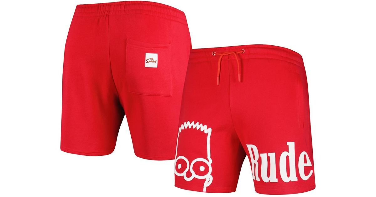 FREEZE MAX The Simpsons Rude Shorts in Red for Men | Lyst