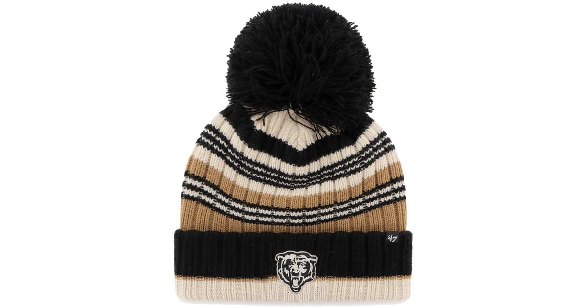 '47 Chicago Bears Barista Cuffed Knit Hat in Black | Lyst