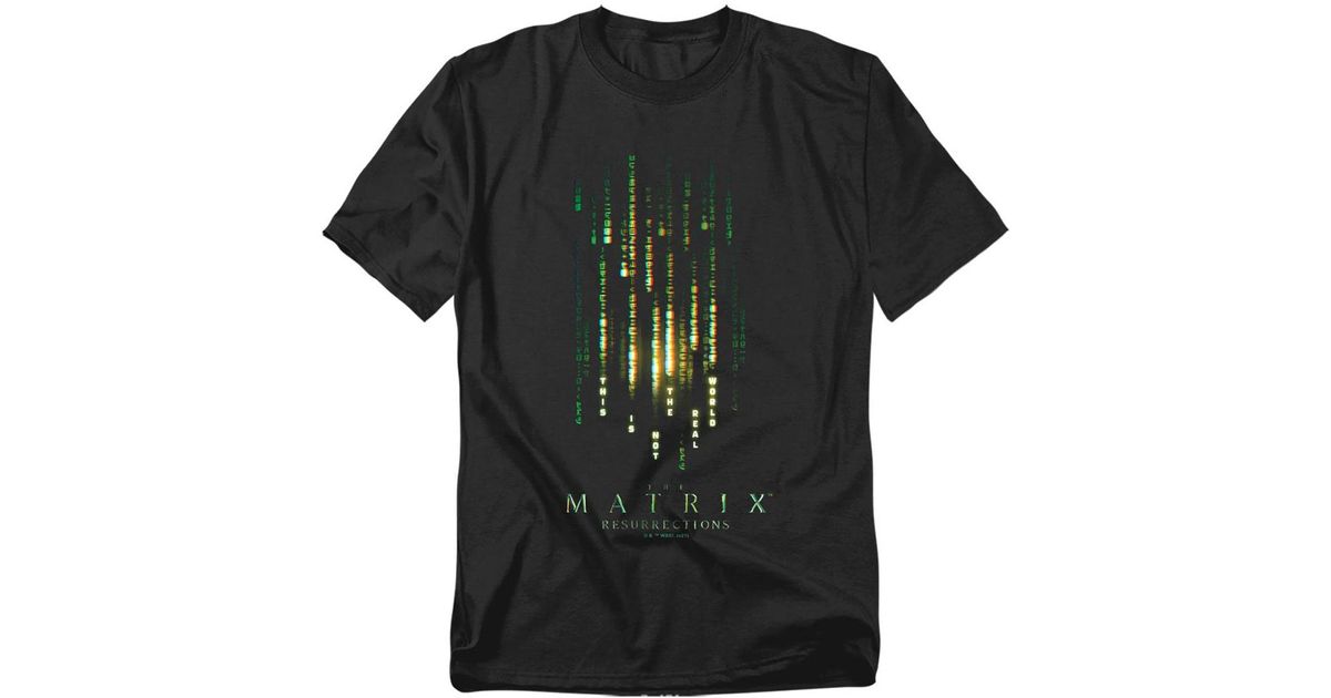 Matrix Logovision The This Is Not The Real World T-shirt in Black for ...