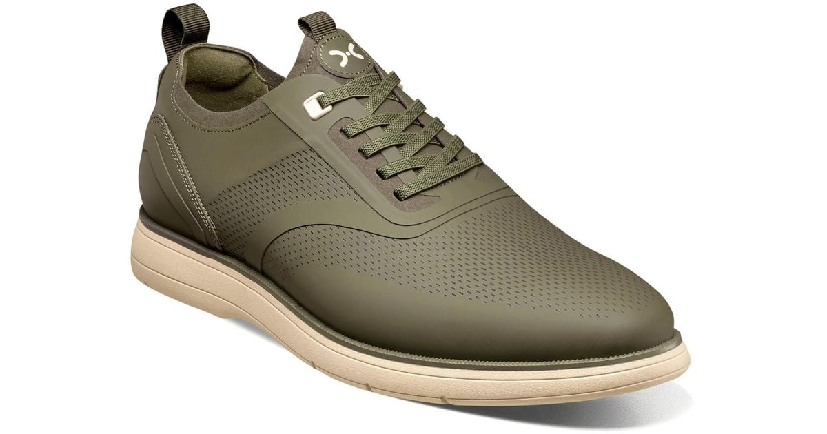Stacy Adams Everidge Plain Toe Elastic Lace Shoe in Green for Men | Lyst