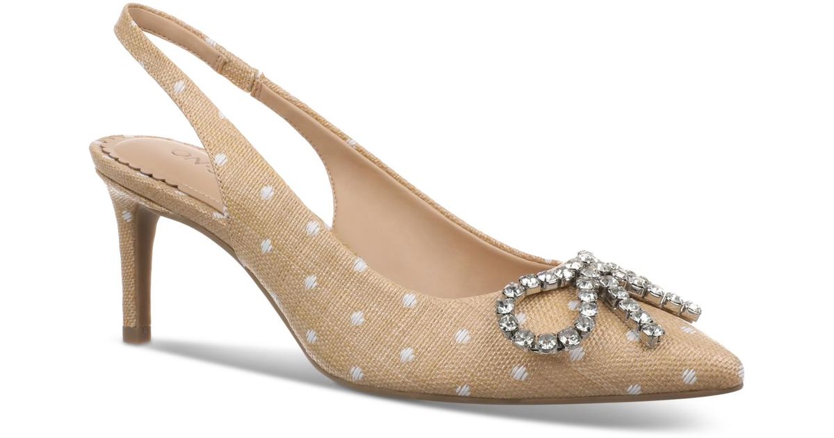 On 34th Monikaa Slingback Pumps in White | Lyst