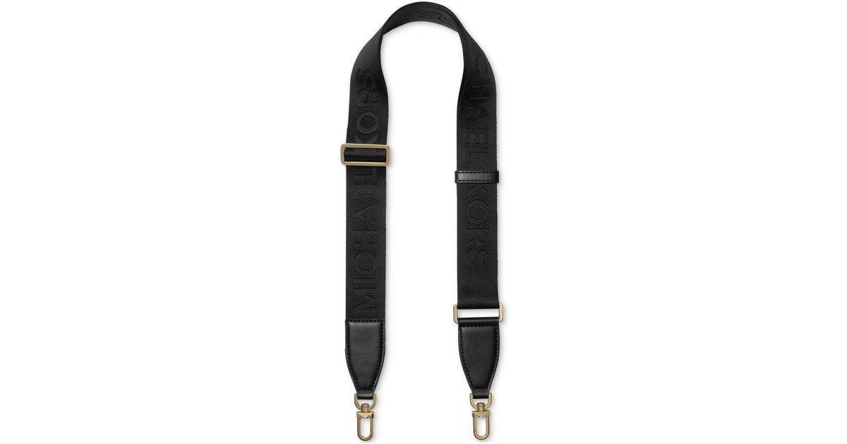 Michael Kors Michael Jet Set Travel Logo Webbing Strap in Black | Lyst