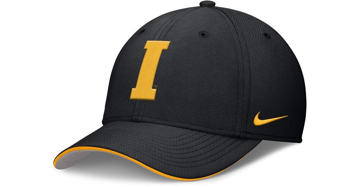 Nike Iowa Hawkeyes 2025 Dugout Coaches Rise Swoosh Performance Flex Hat ...