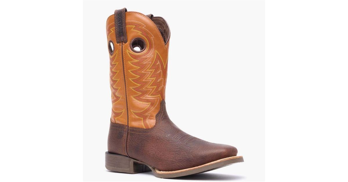 Durango Rebel Pro Orange Western Boot in Brown for Men | Lyst